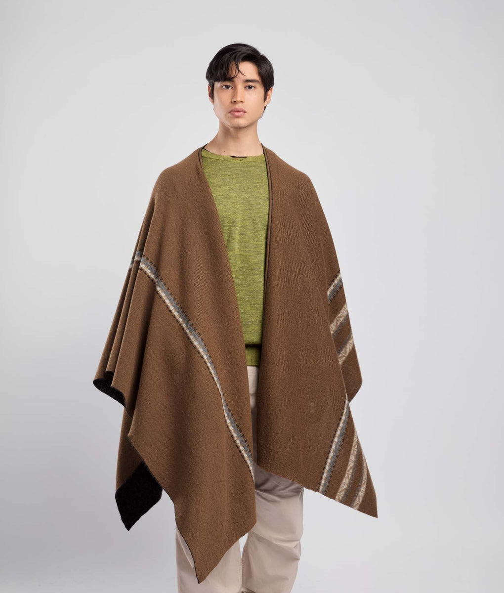 Journey Cape Reversible - Downtown Brown And Meteorite – Patapampa USA